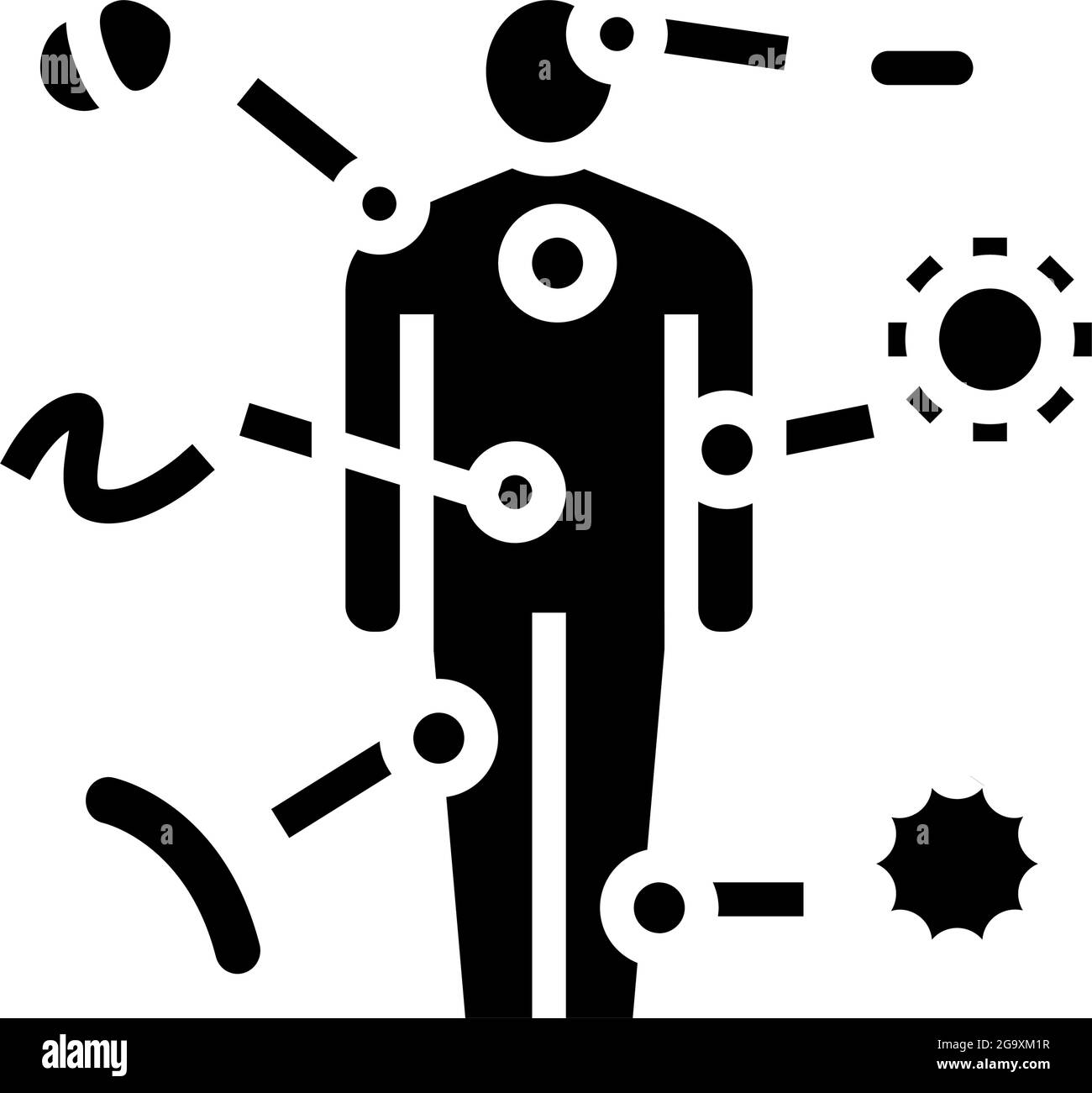 autoimmune disease glyph icon vector illustration Stock Vector Image ...