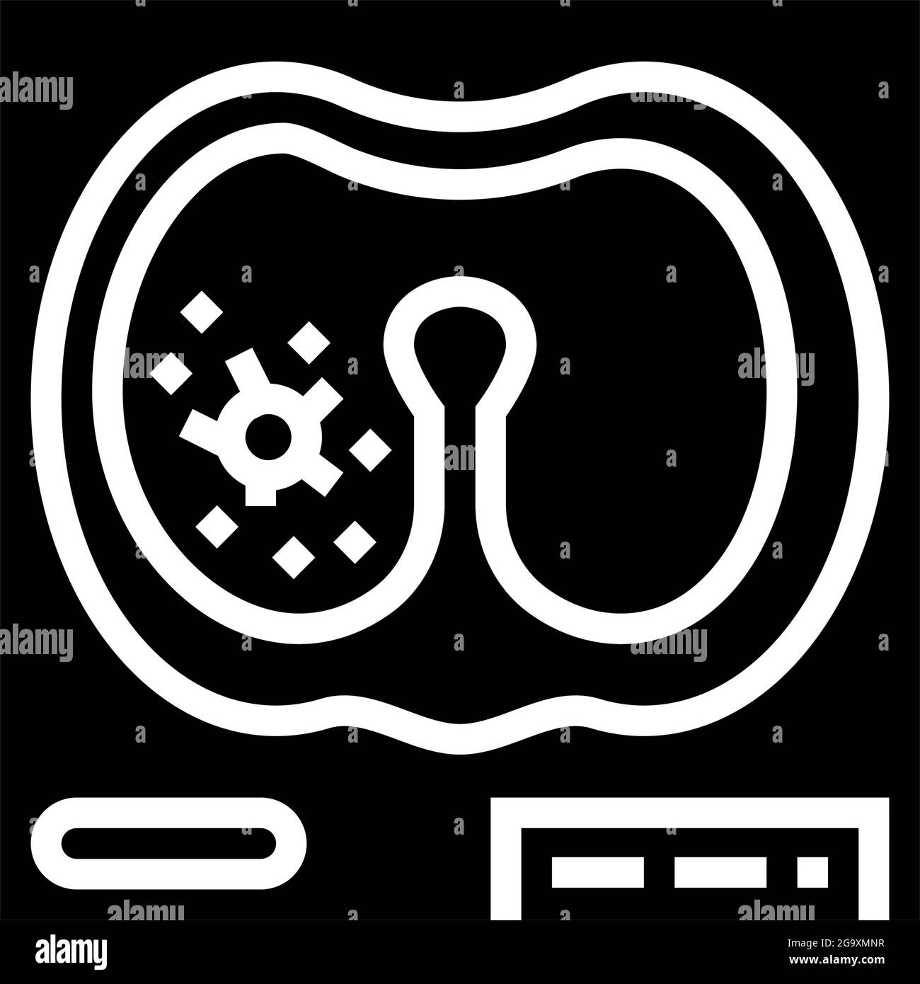 lung mucormycosis glyph icon vector illustration Stock Vector Image ...