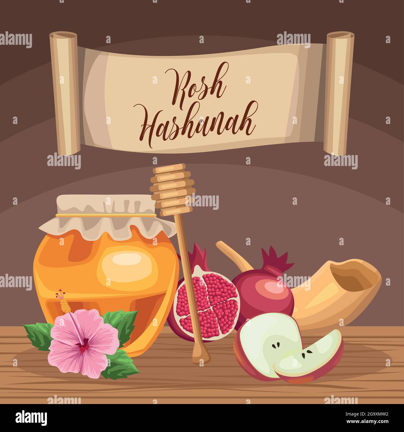 Happy rosh hashanah fruits hi-res stock photography and images - Alamy