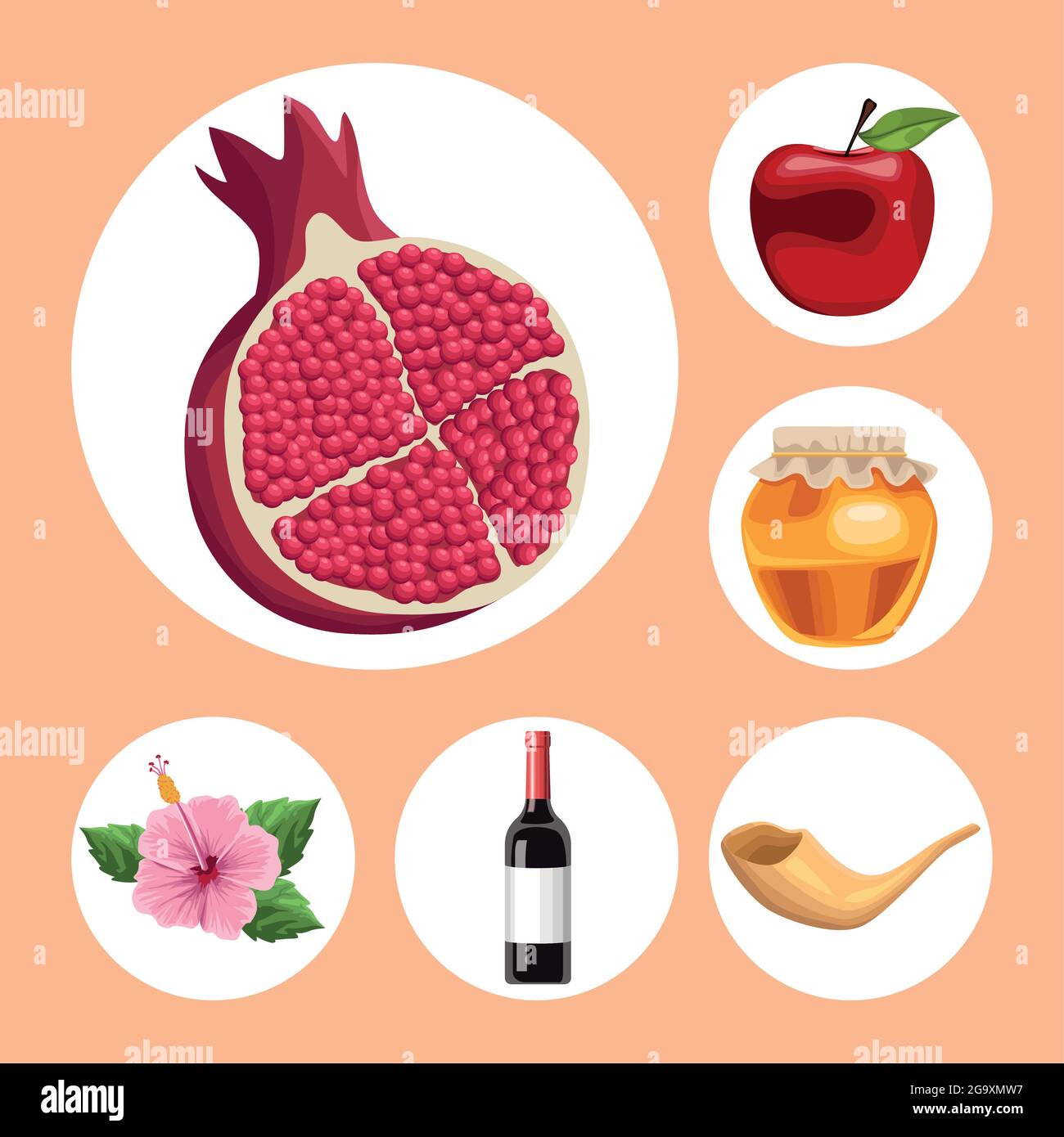 Happy rosh hashanah fruits hi-res stock photography and images - Alamy