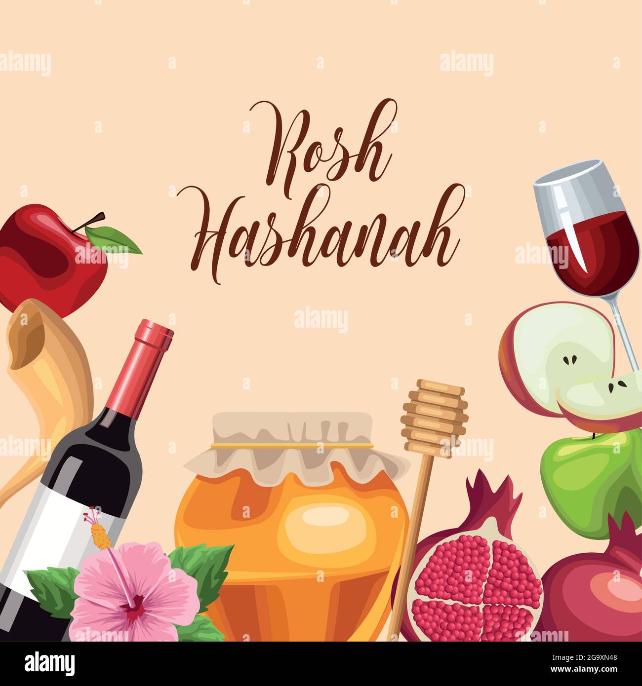 Happy rosh hashanah fruits hi-res stock photography and images - Alamy