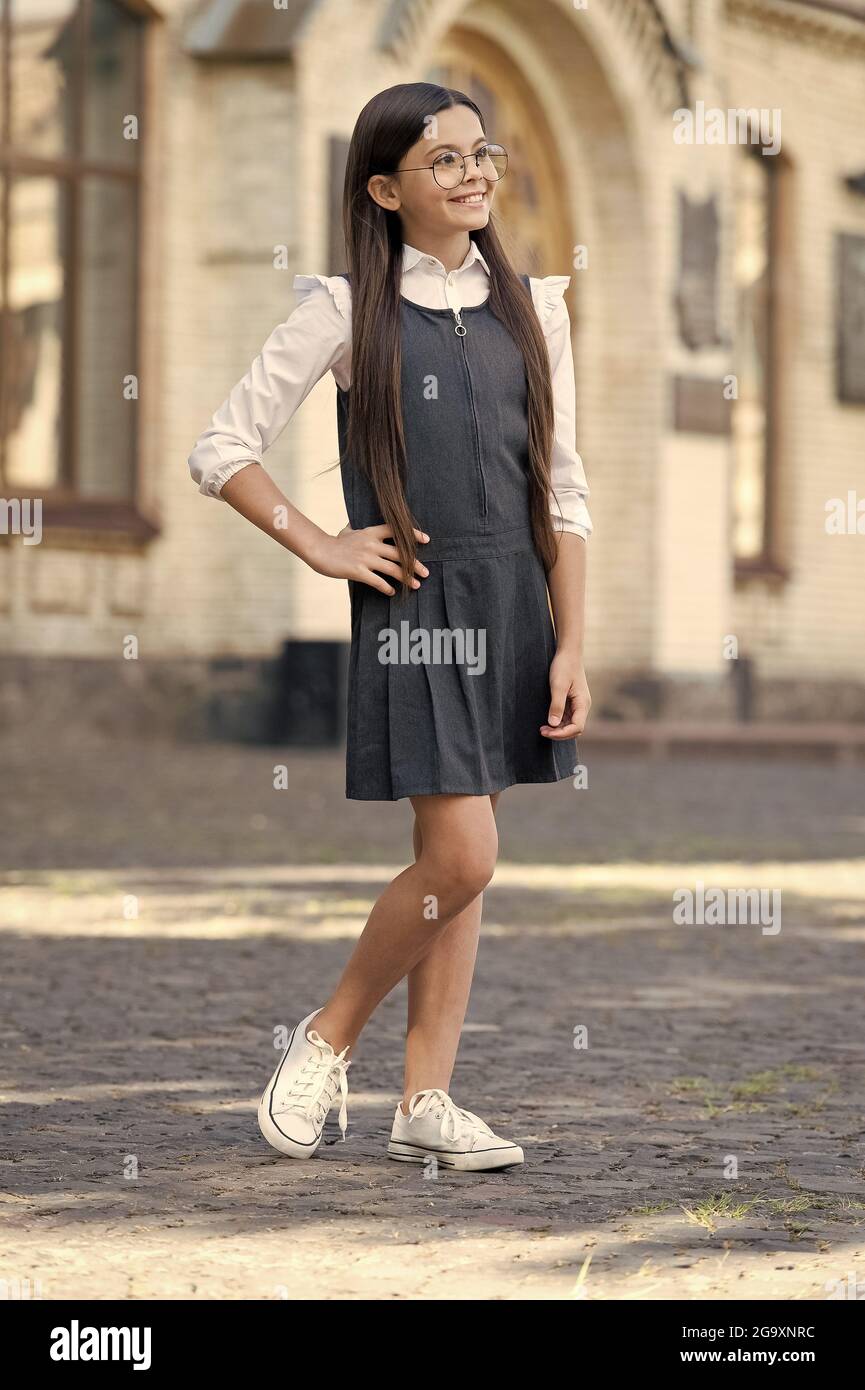 My uniform as functional as fashionable. Happy kid wear uniform in ...