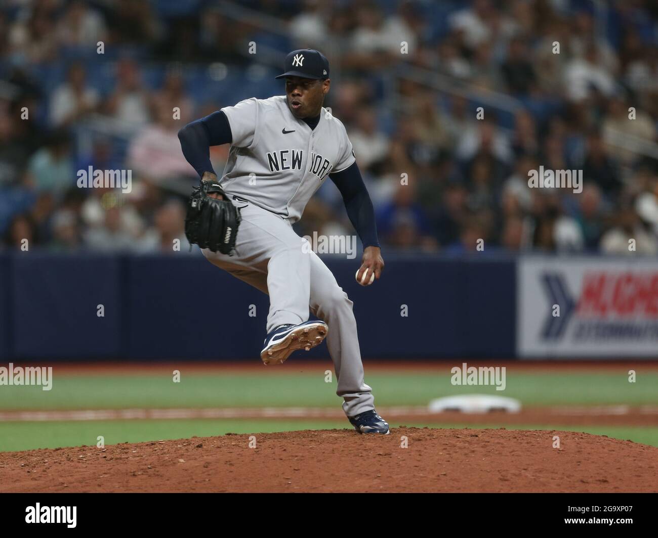 St. Petersburg, FL. USA; New York Yankees relief pitcher Aroldis ...