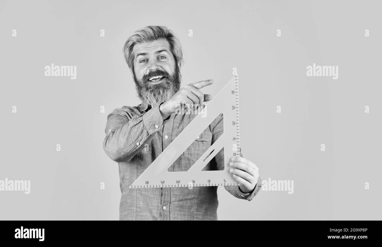 Drawing lesson. Studying with fun. Right angle. Measurement tool ...