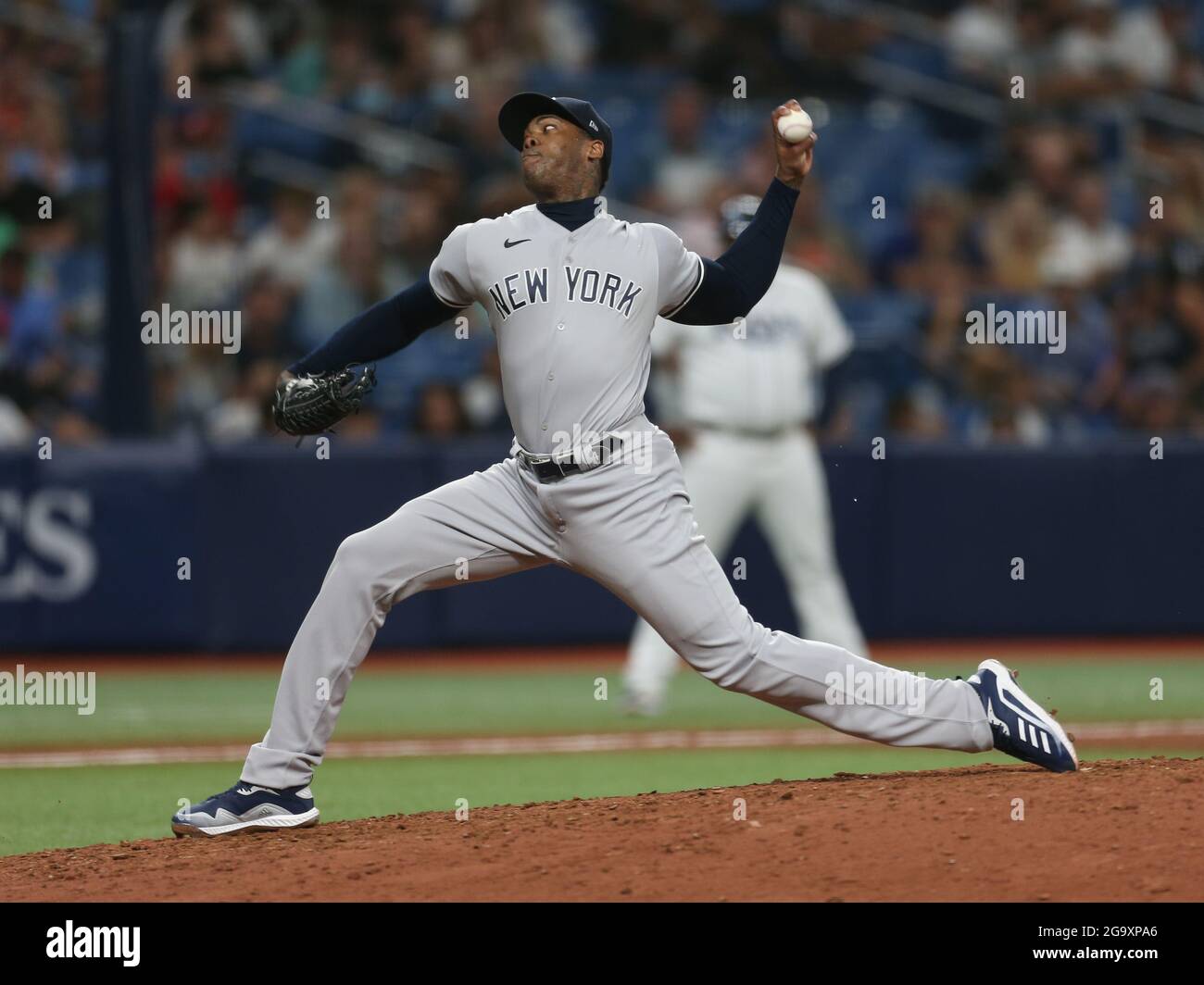 St. Petersburg, FL. USA; New York Yankees relief pitcher Aroldis ...