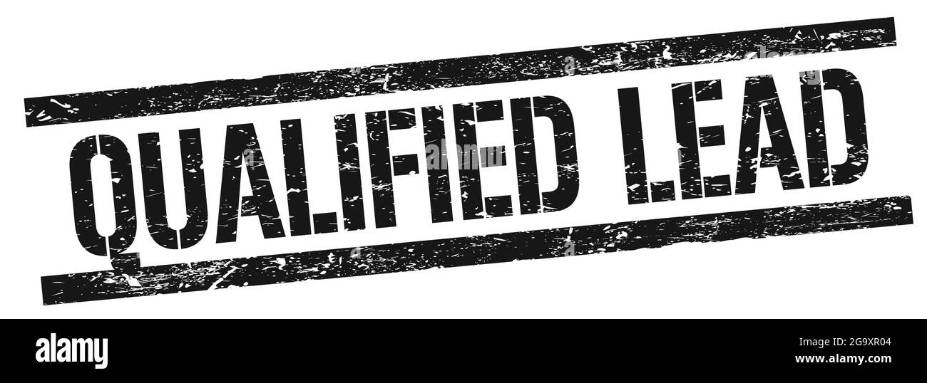 QUALIFIED LEAD text on black grungy rectangle stamp sign Stock Photo ...