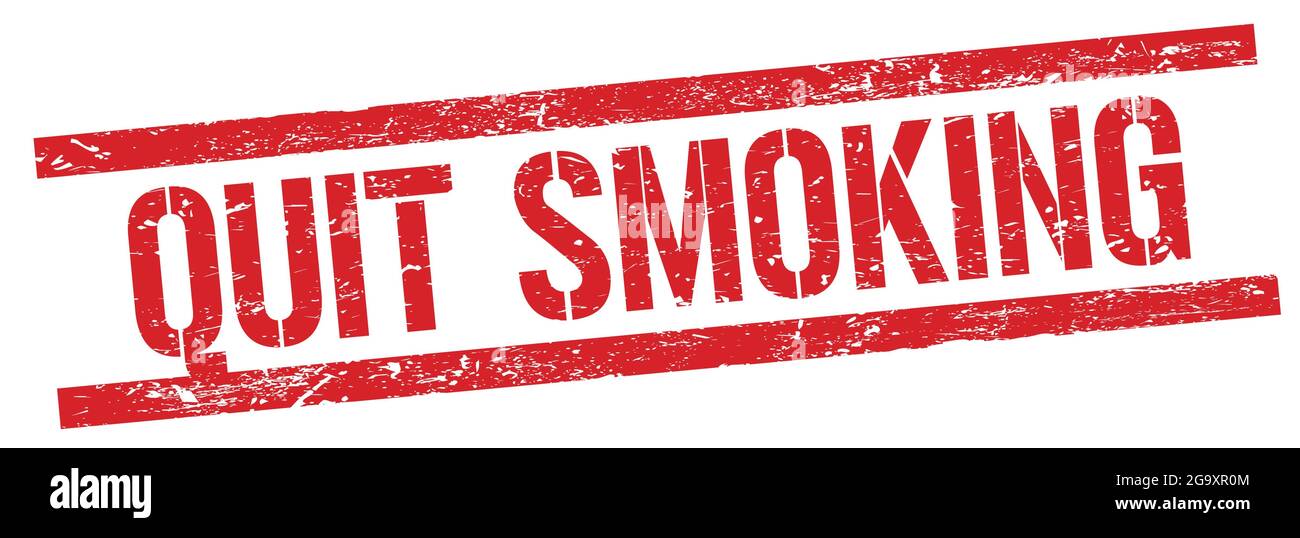 Quit smoking stamp hi-res stock photography and images - Alamy