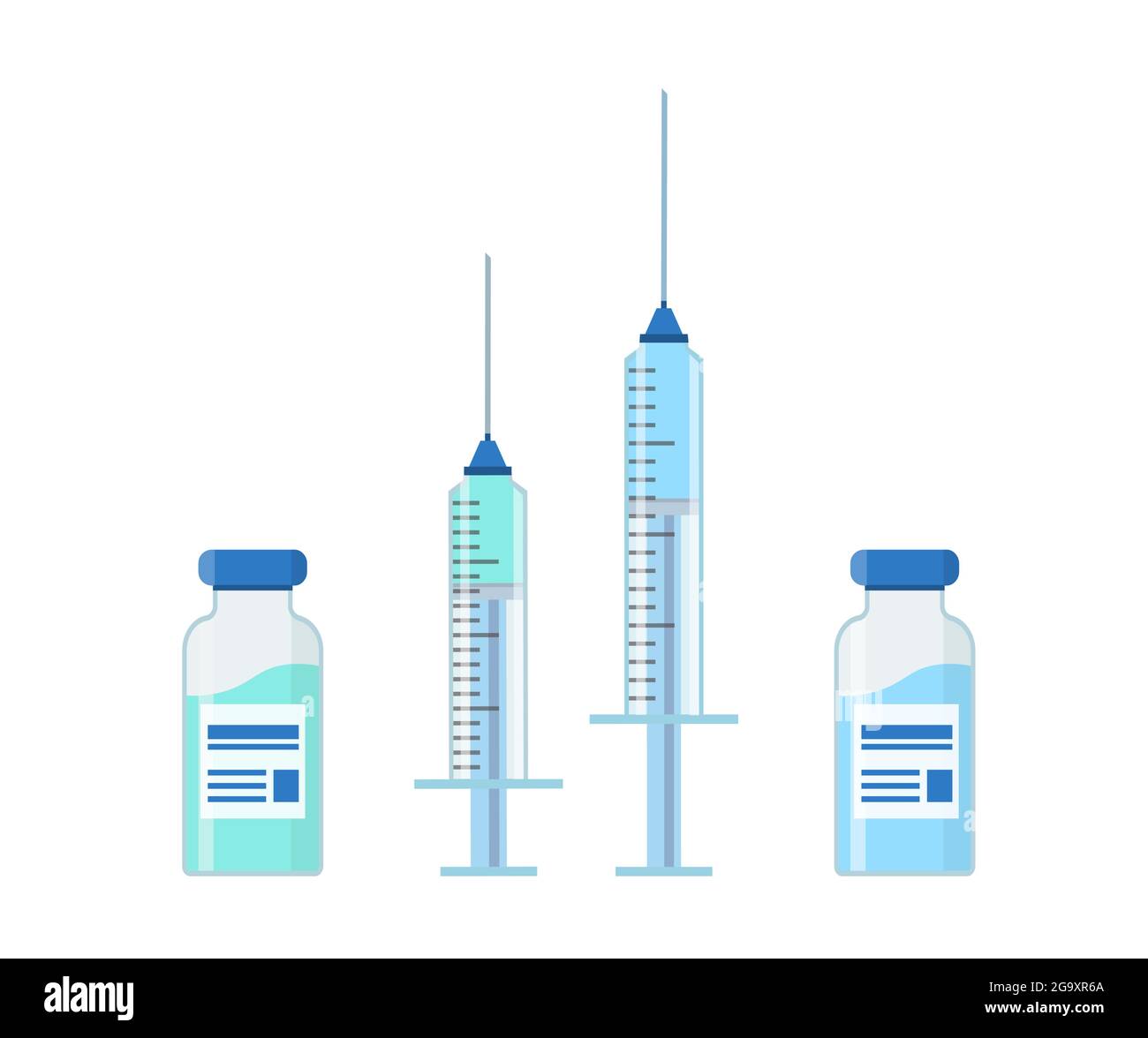 Icon syringe and injection, vaccine against coronavirus. Vaccination ...