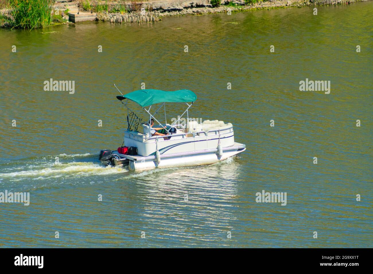 Catamaran boat floating on the water Stock Photo - Alamy