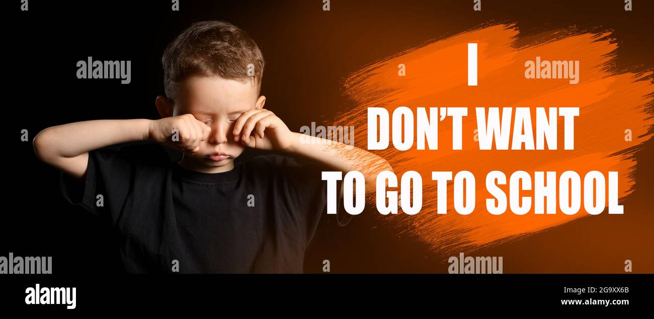 Refusing to go to school hi-res stock photography and images - Alamy