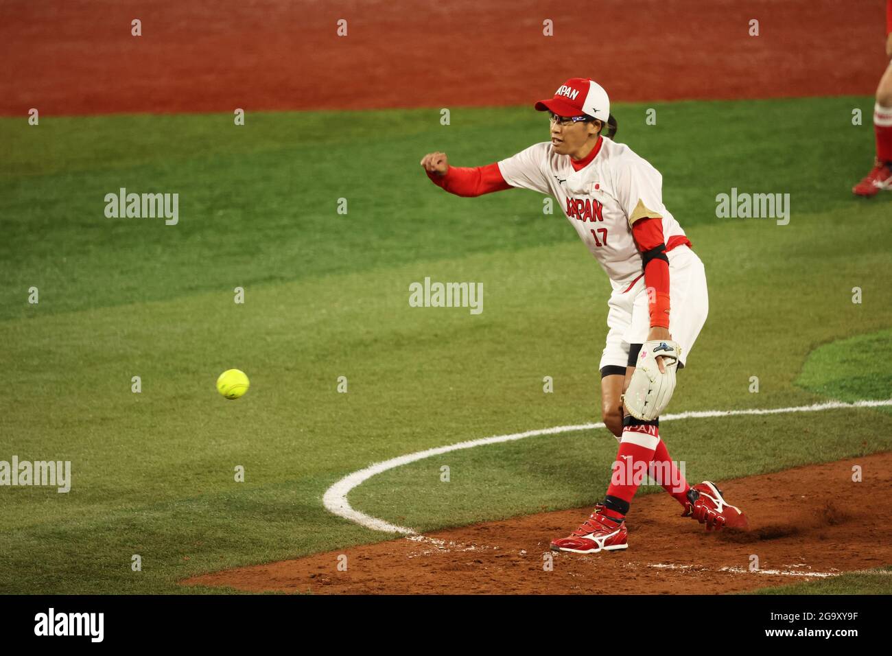 Kanagawa, Japan. 27th July, 2021. Yukiko Ueno (JPN) Softball : Final ...