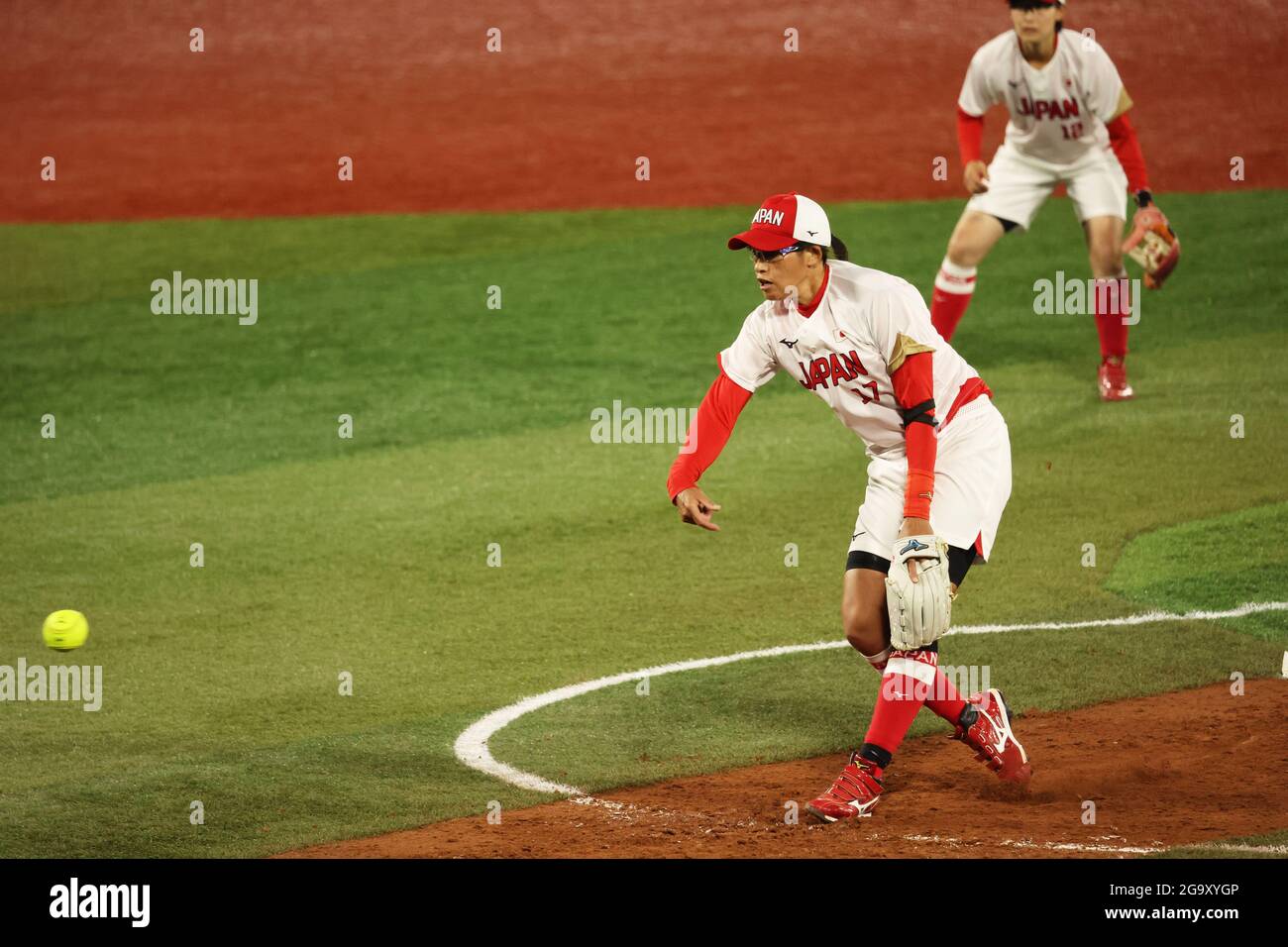 Kanagawa, Japan. 27th July, 2021. Yukiko Ueno (JPN) Softball : Final ...