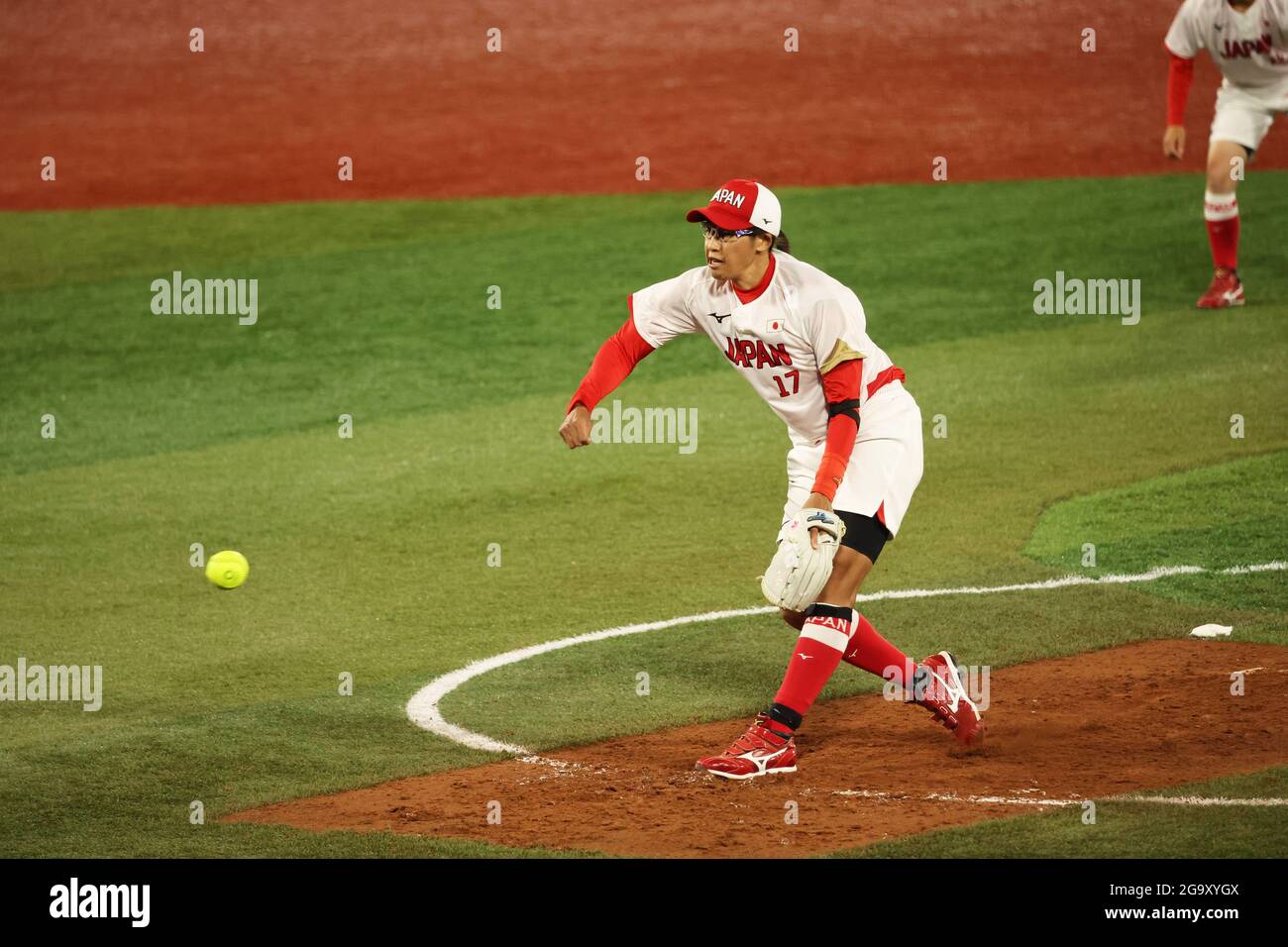 Kanagawa, Japan. 27th July, 2021. Yukiko Ueno (JPN) Softball : Final ...