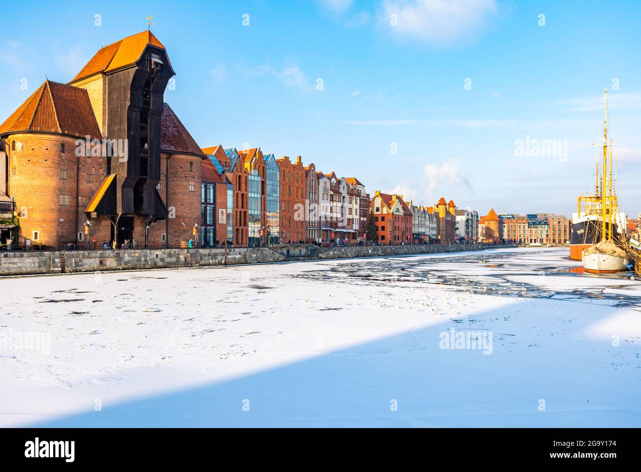 Buildings of Gdansk (Danzig) port city on the Baltic coast of Poland ...