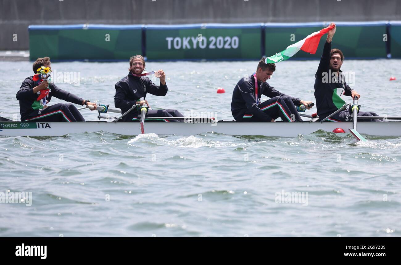 Tokyo, Japan. 28th July, 2021. Rowing: Olympics, double sculls, men ...