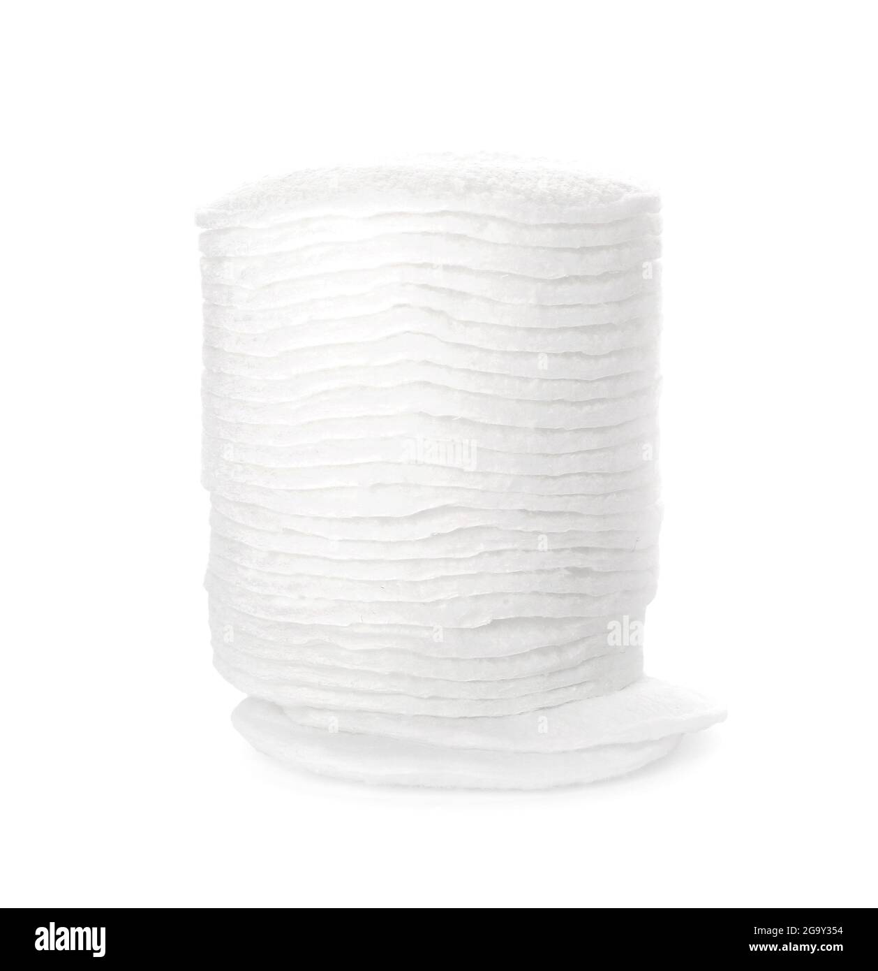 Stack of cotton pads on white background Stock Photo - Alamy