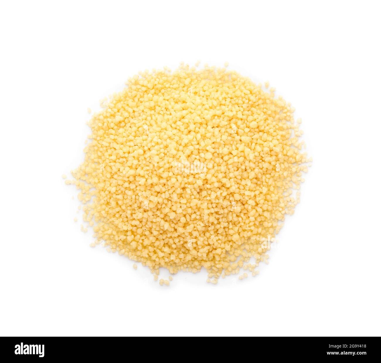 Raw couscous on white background Stock Photo - Alamy