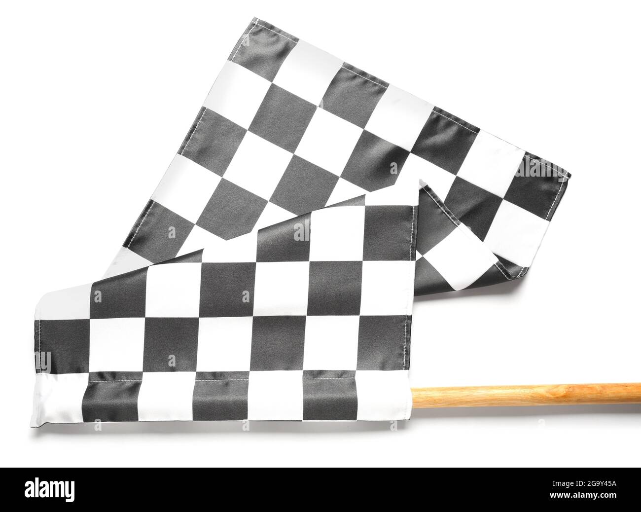 Racing flag on white background Stock Photo - Alamy