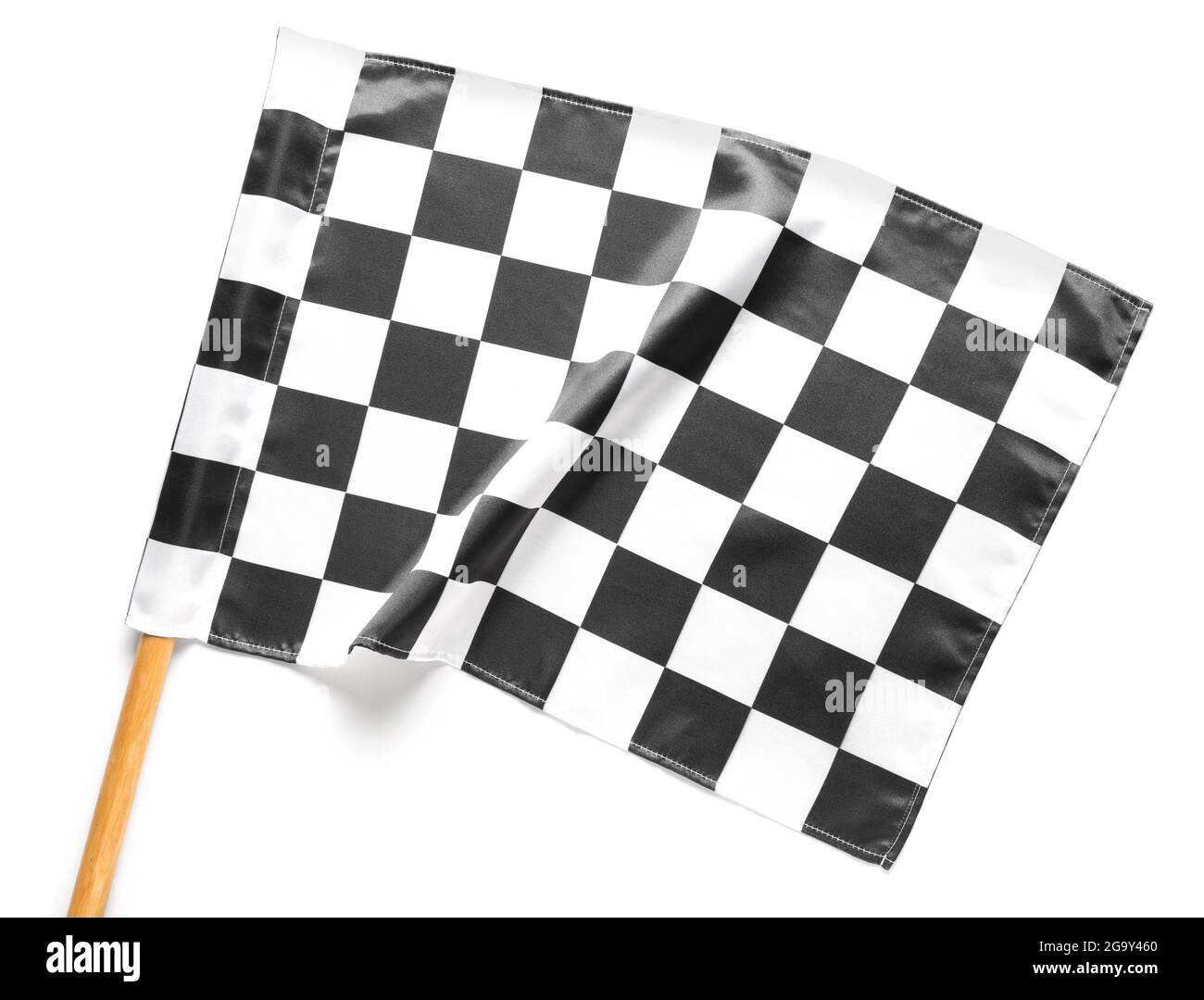 Racing flag on white background Stock Photo - Alamy