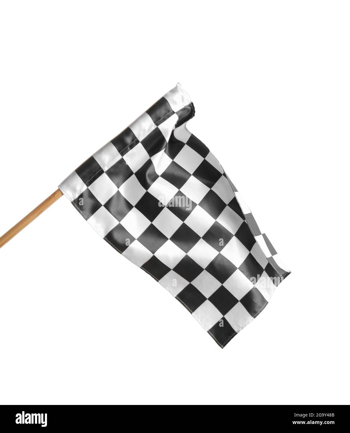 Racing flag on white background Stock Photo - Alamy