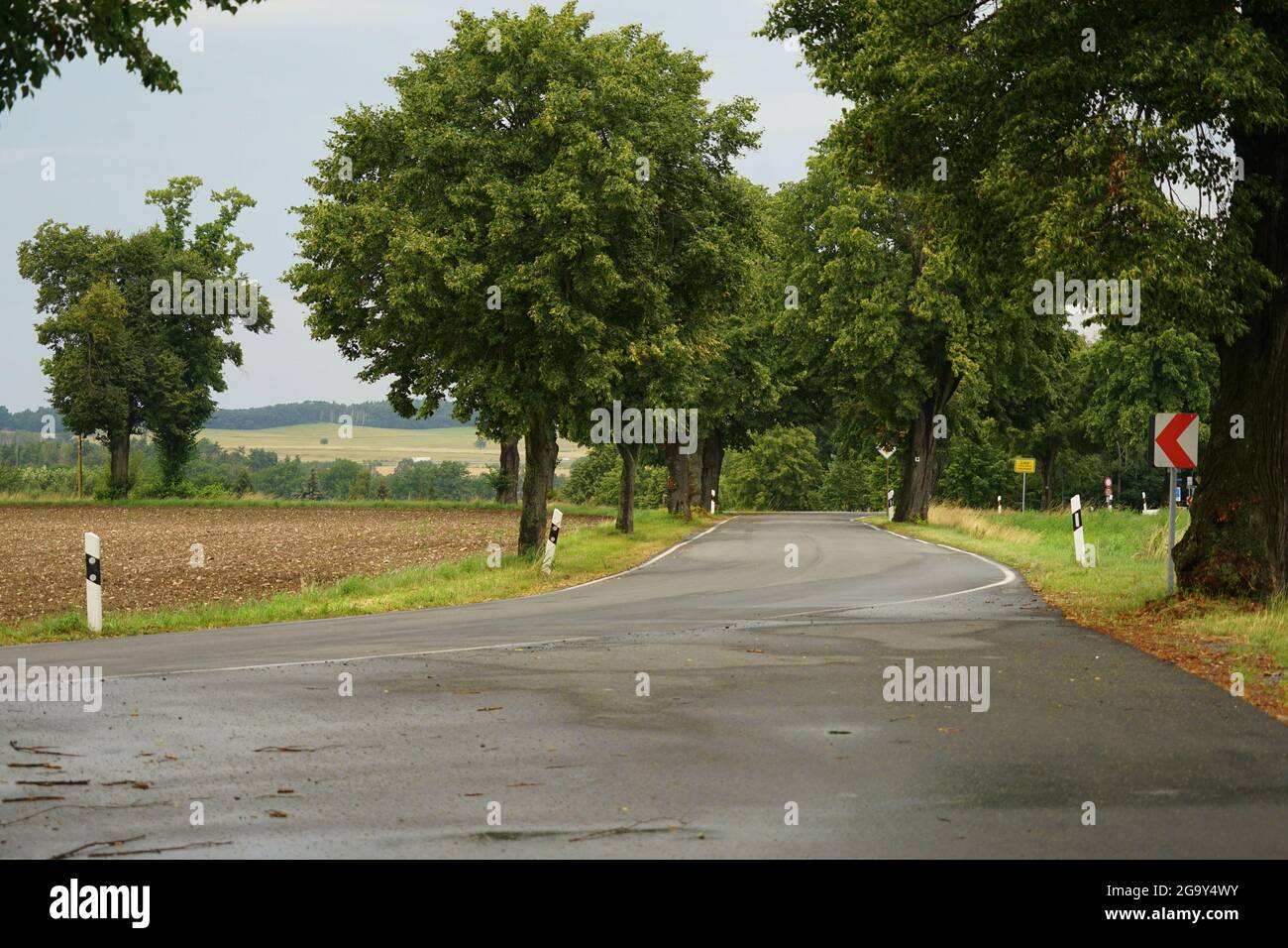 Landscapes in Lusatia, a region in the south of Brandenburg on the ...