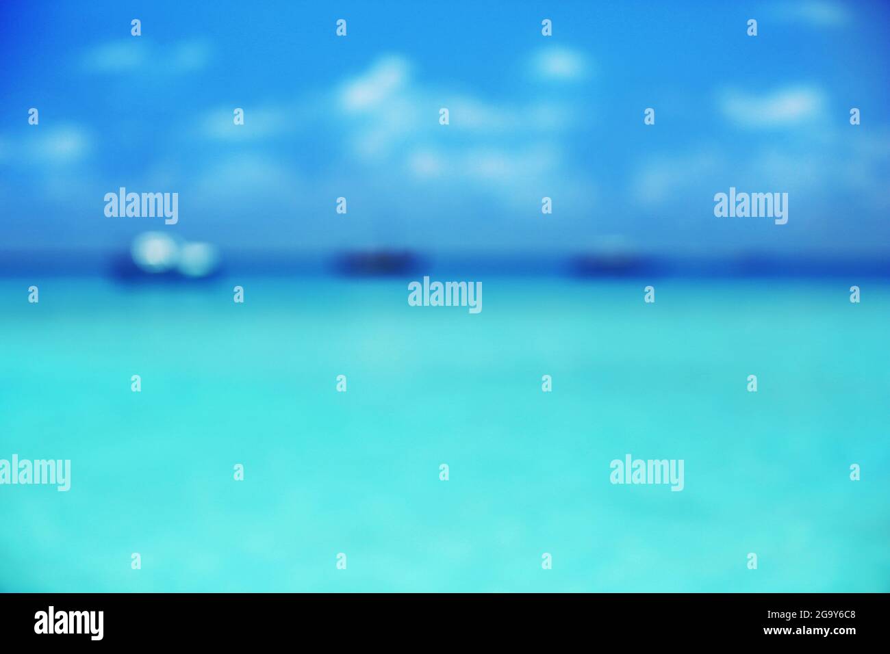 Yacht over ocean water background, blurred texture Stock Photo - Alamy