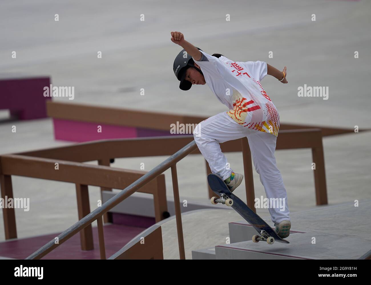 July 26, 2021: Wenhui Zeng during women's street skateboard at the ...