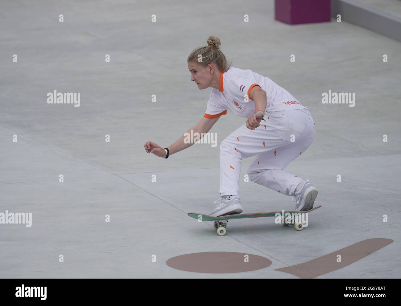 July 26, 2021: Roos Zwetsloot during women's street skateboard at the ...