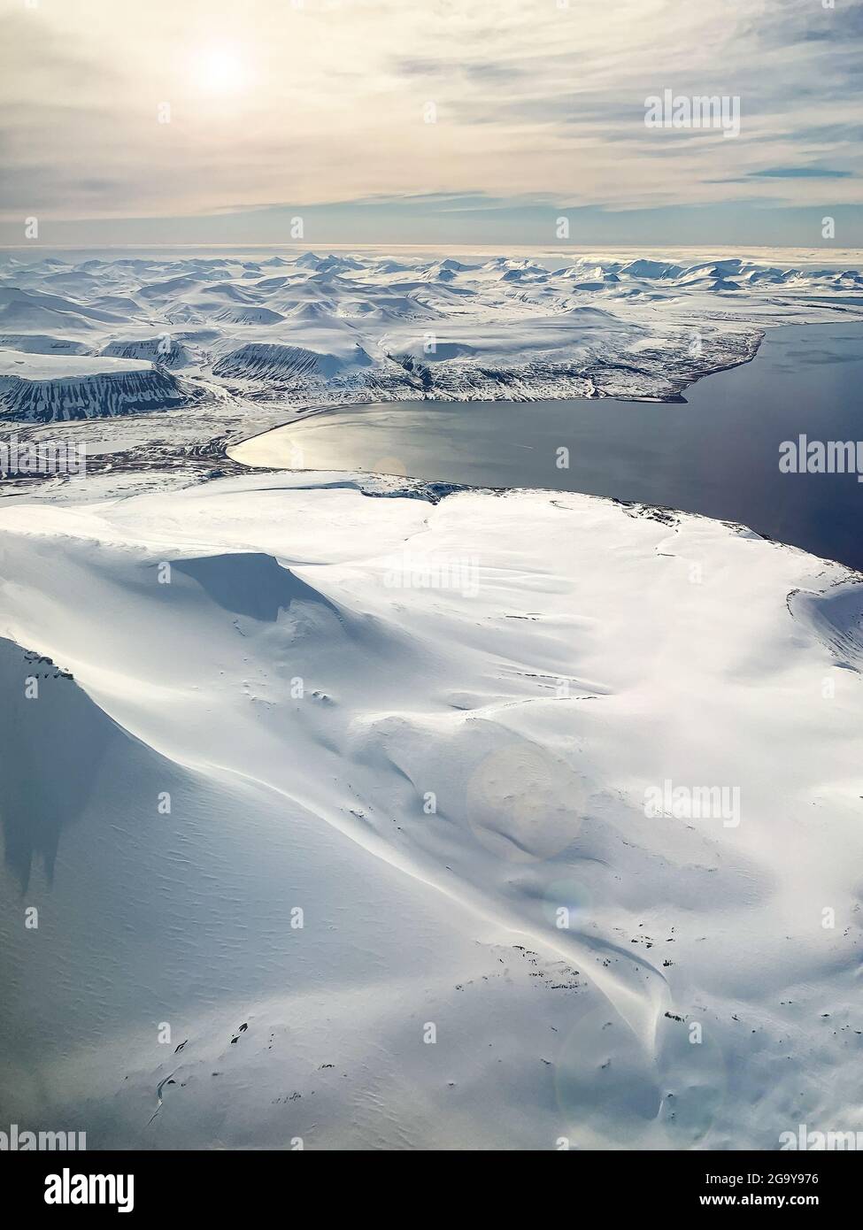 The north pole aerial view hi-res stock photography and images - Alamy