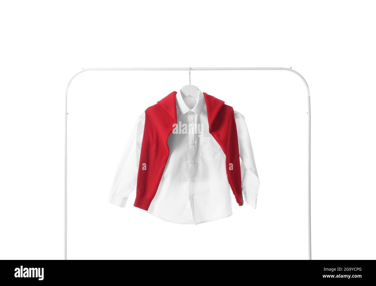 Stylish school uniform on white background Stock Photo - Alamy
