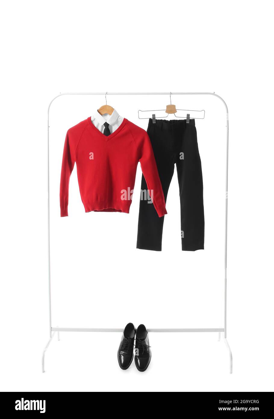 Stylish school uniform on white background Stock Photo - Alamy