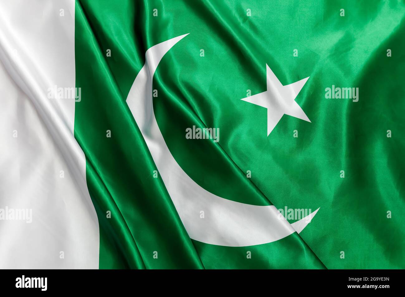 Pakistan flag as background, closeup Stock Photo - Alamy