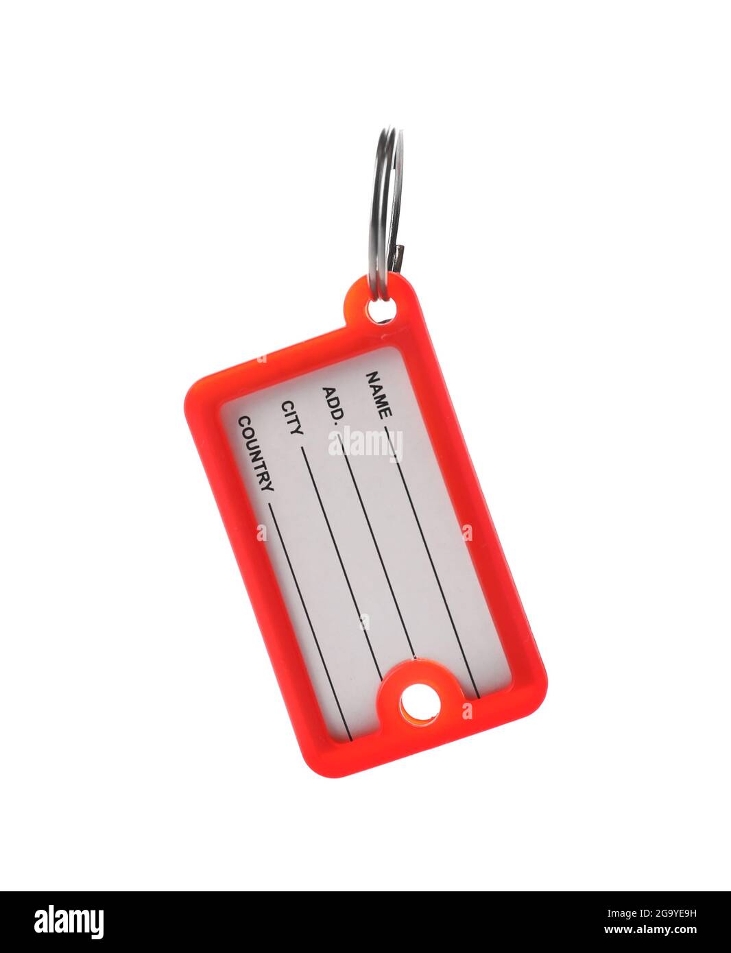 Key tag hanging on Cut Out Stock Images & Pictures - Alamy