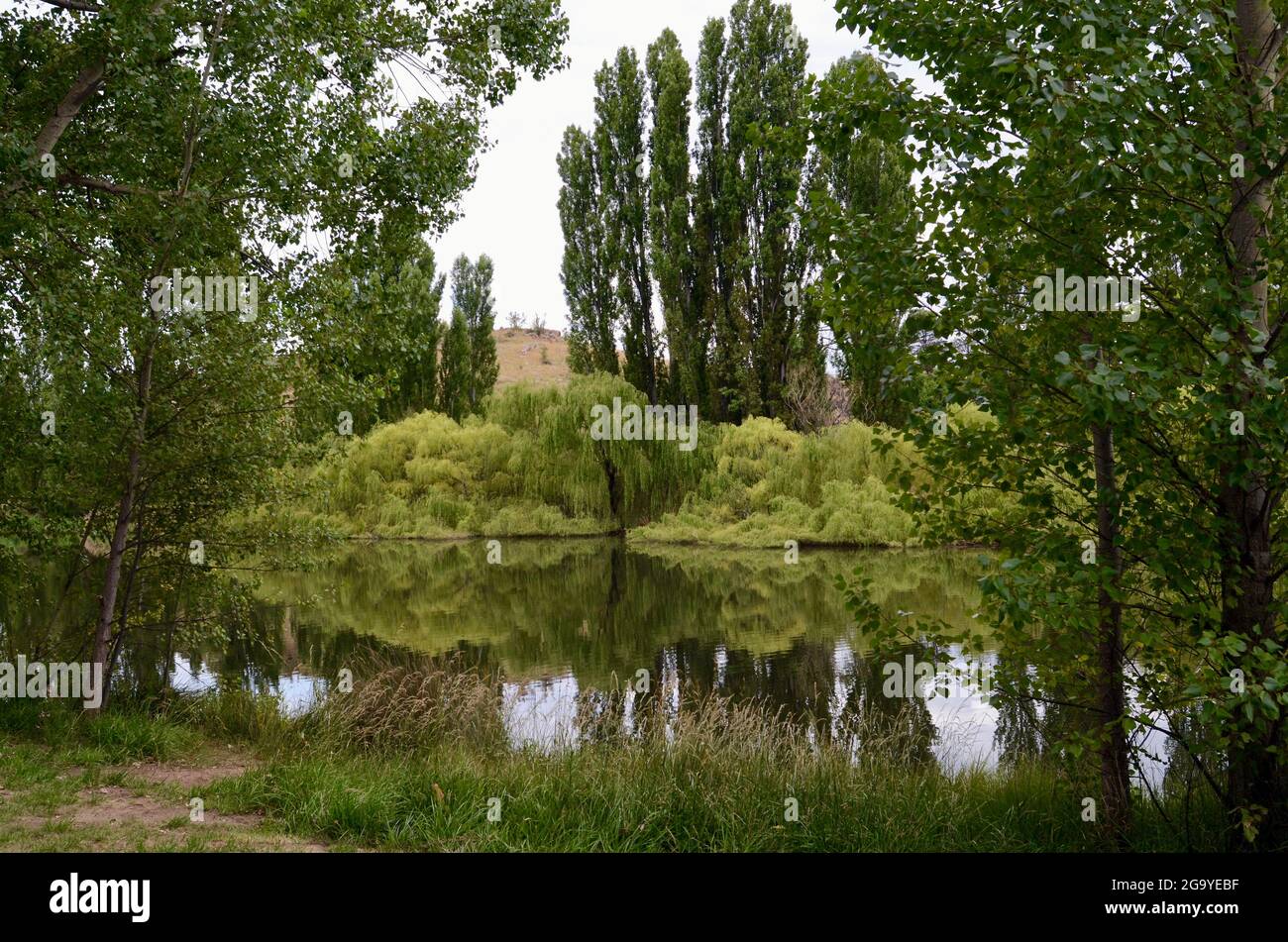 A peaceful scene by the river Stock Photo - Alamy