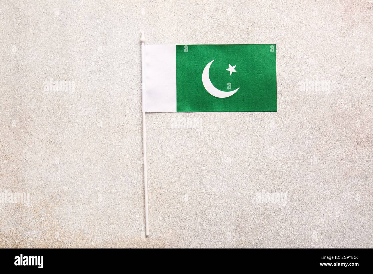 Pakistan flag on light background Stock Photo - Alamy