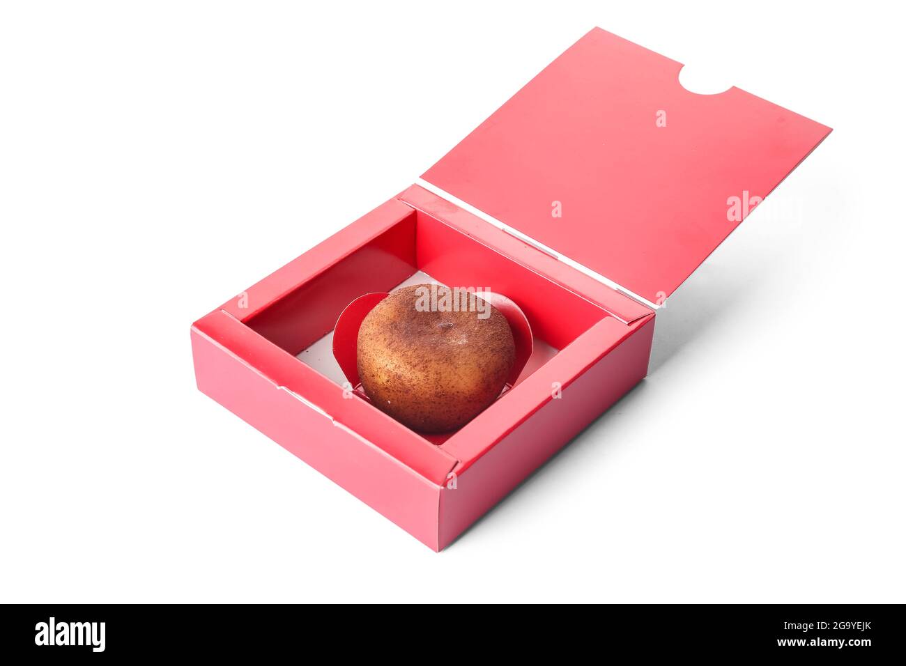 Box with tasty Japanese mochi on white background Stock Photo - Alamy