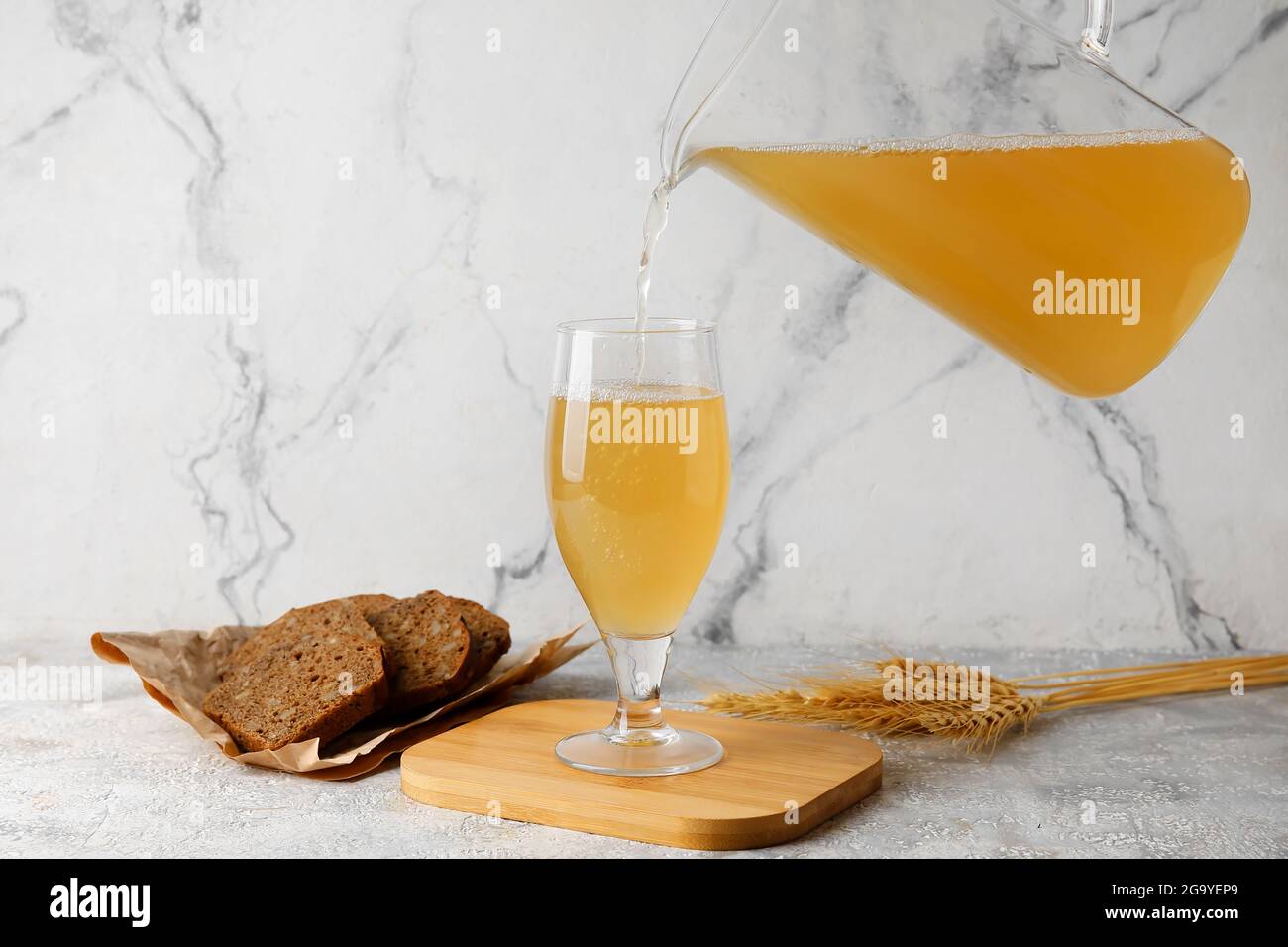 Kvass in glass light hi-res stock photography and images - Alamy