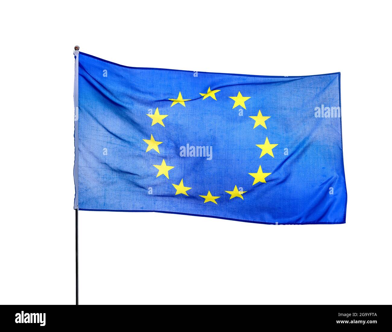 European Union flag on white background Stock Photo - Alamy