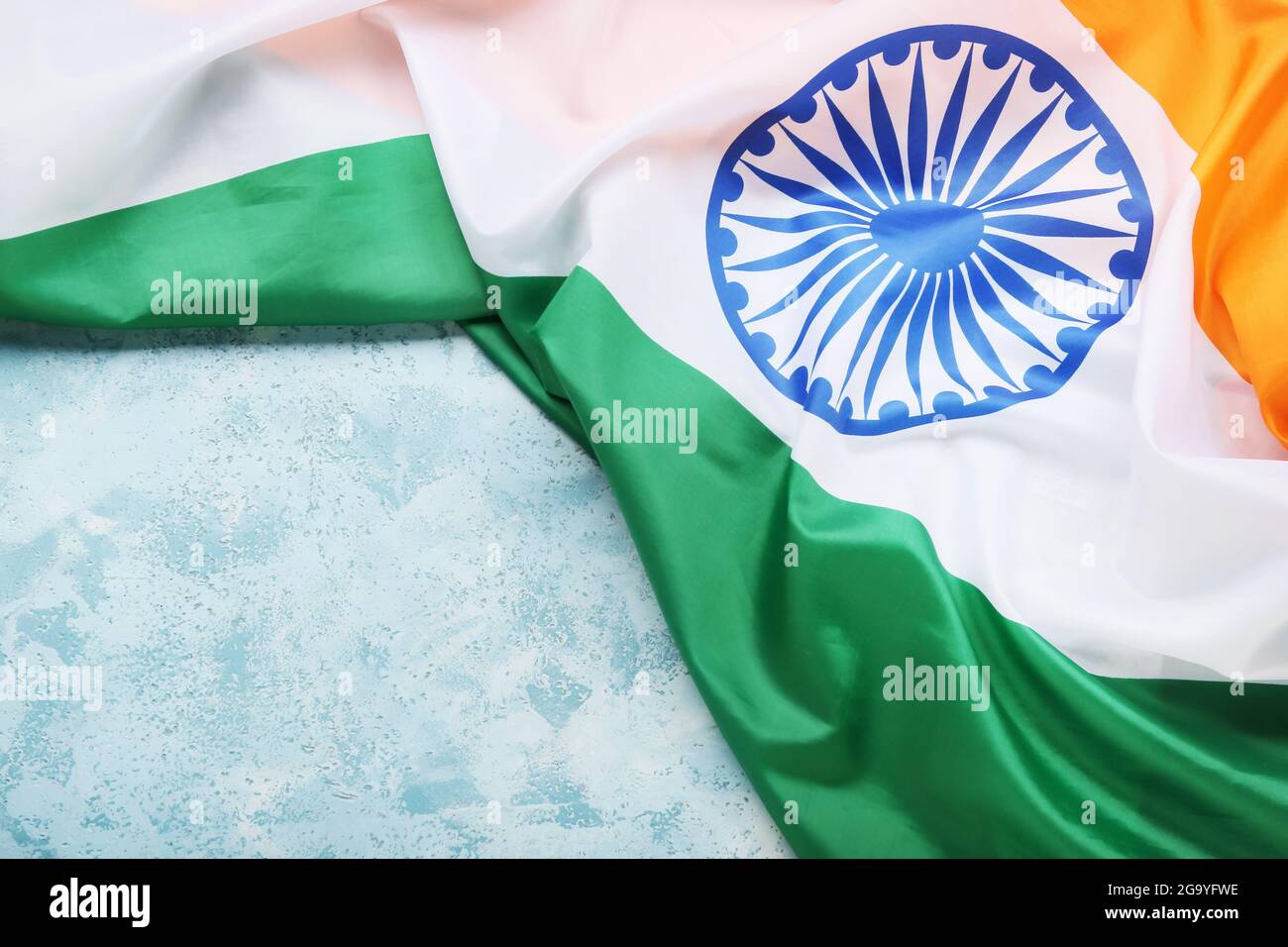 Flag of India on color background Stock Photo - Alamy