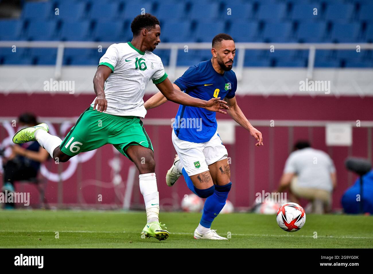 SAITAMA, JAPAN - JULY 28: Khalifah Al-Dawsari of Saudi Arabia and ...