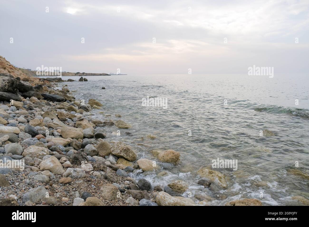 Magical sunset background natural colours crashing wave Cyprus ...