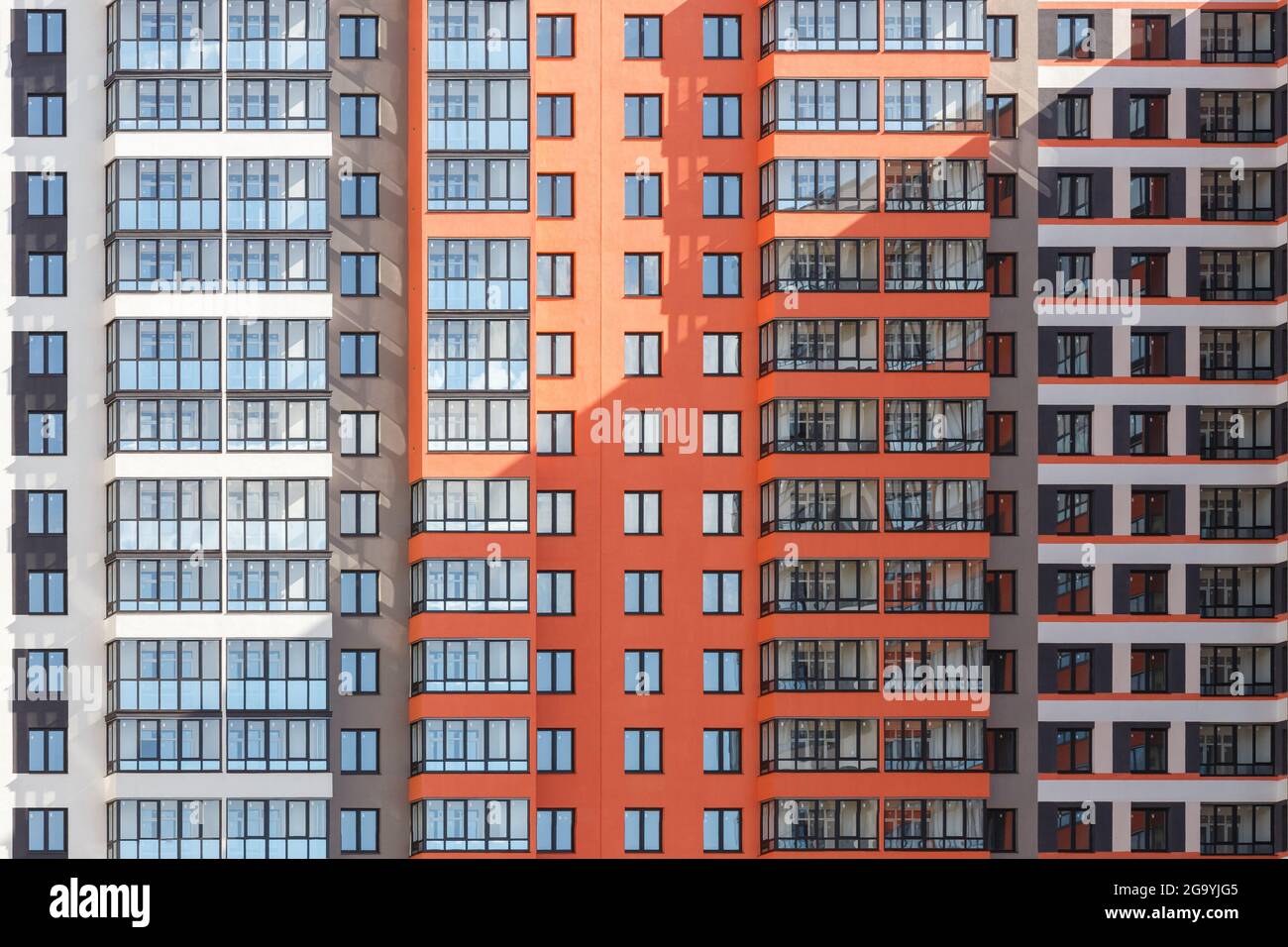 full frame background of freshly build new high rise apartament ...