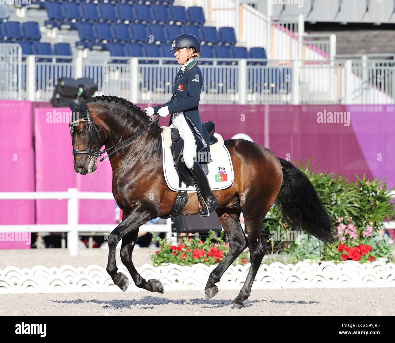Tokyo, Japan. 27th July, 2021. Maria CAETANO (POR) rides on FENIX DE ...