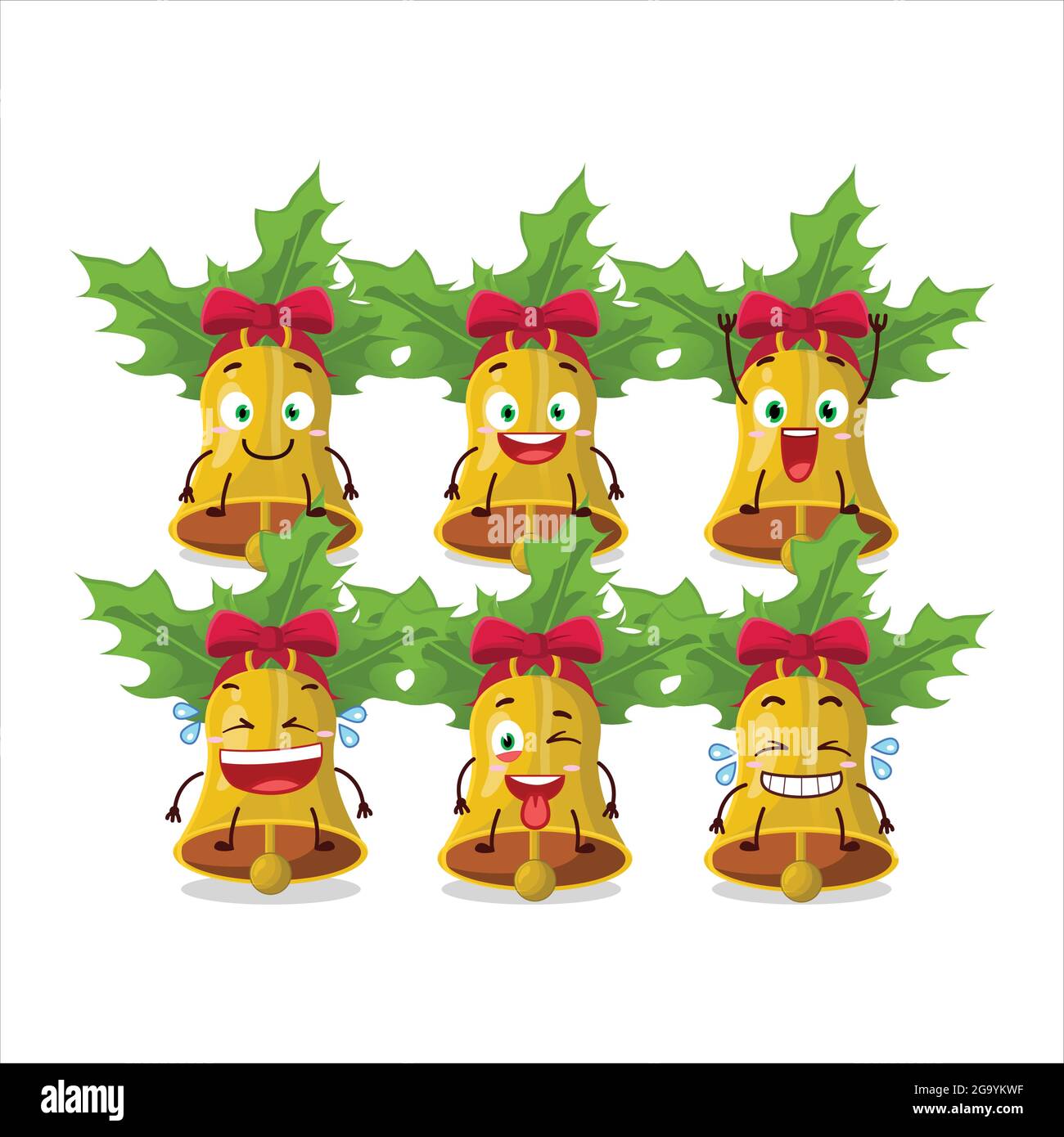 Cartoon character of jingle christmas bells with smile expression ...