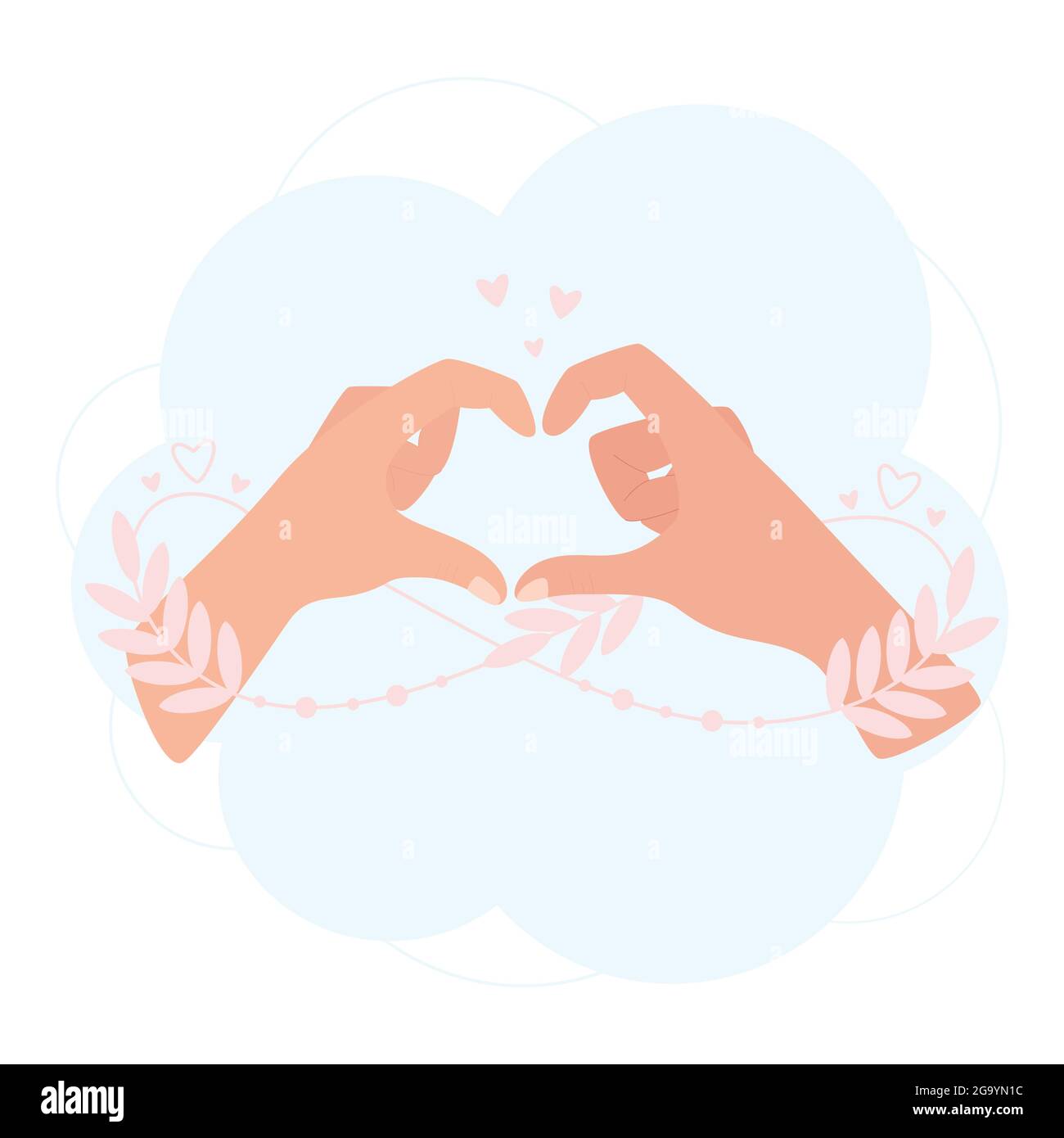 Couple making heart shape arms Stock Vector Images - Alamy