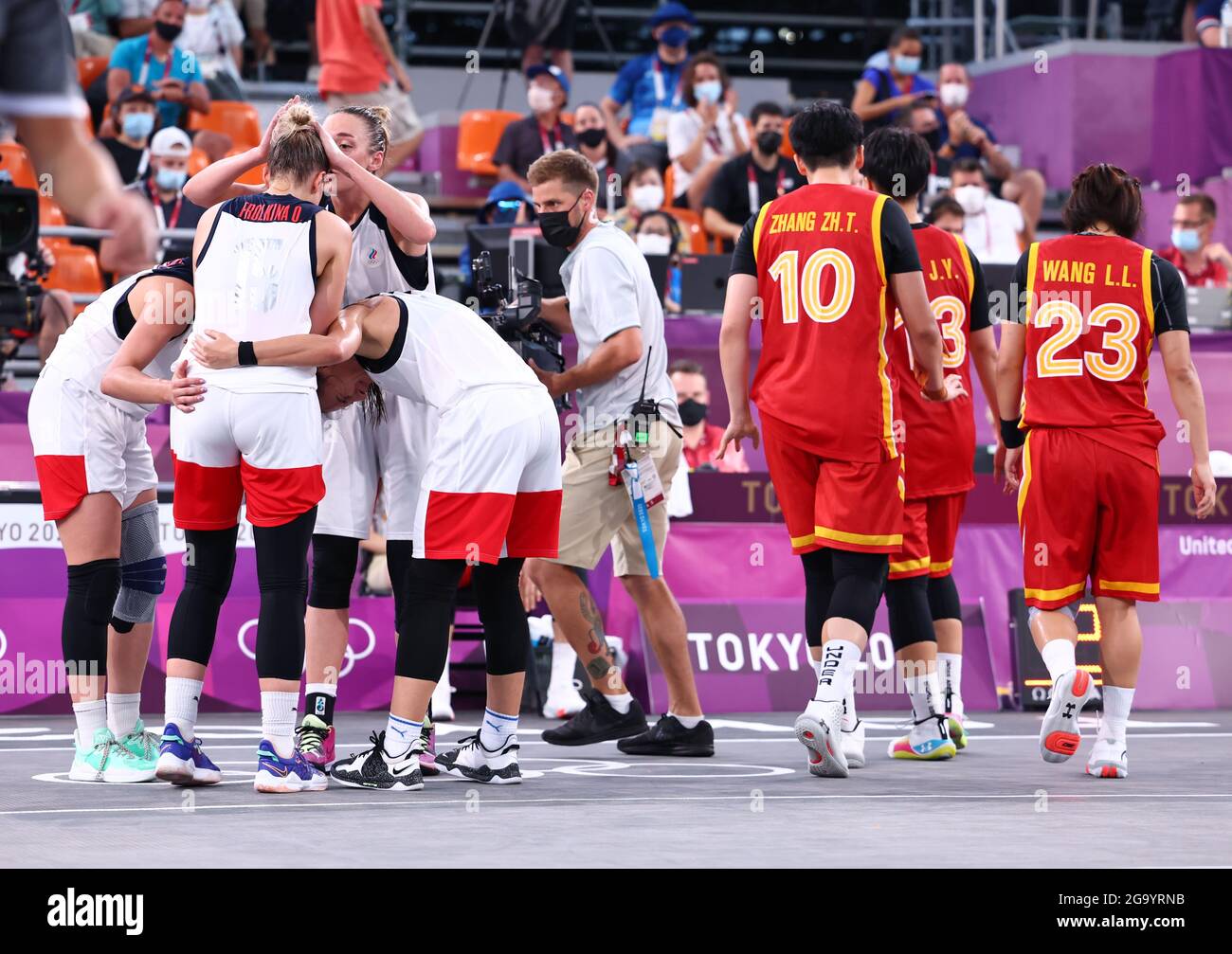 Tokyo, Japan. 28th July, 2021. Players of the Russian Olympic Committee ...