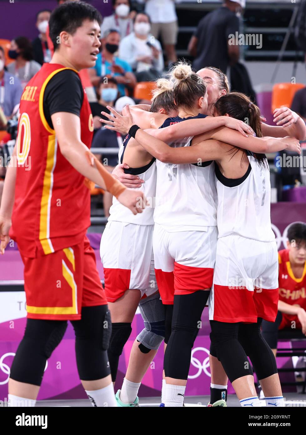 Tokyo, Japan. 28th July, 2021. Players of the Russian Olympic Committee ...