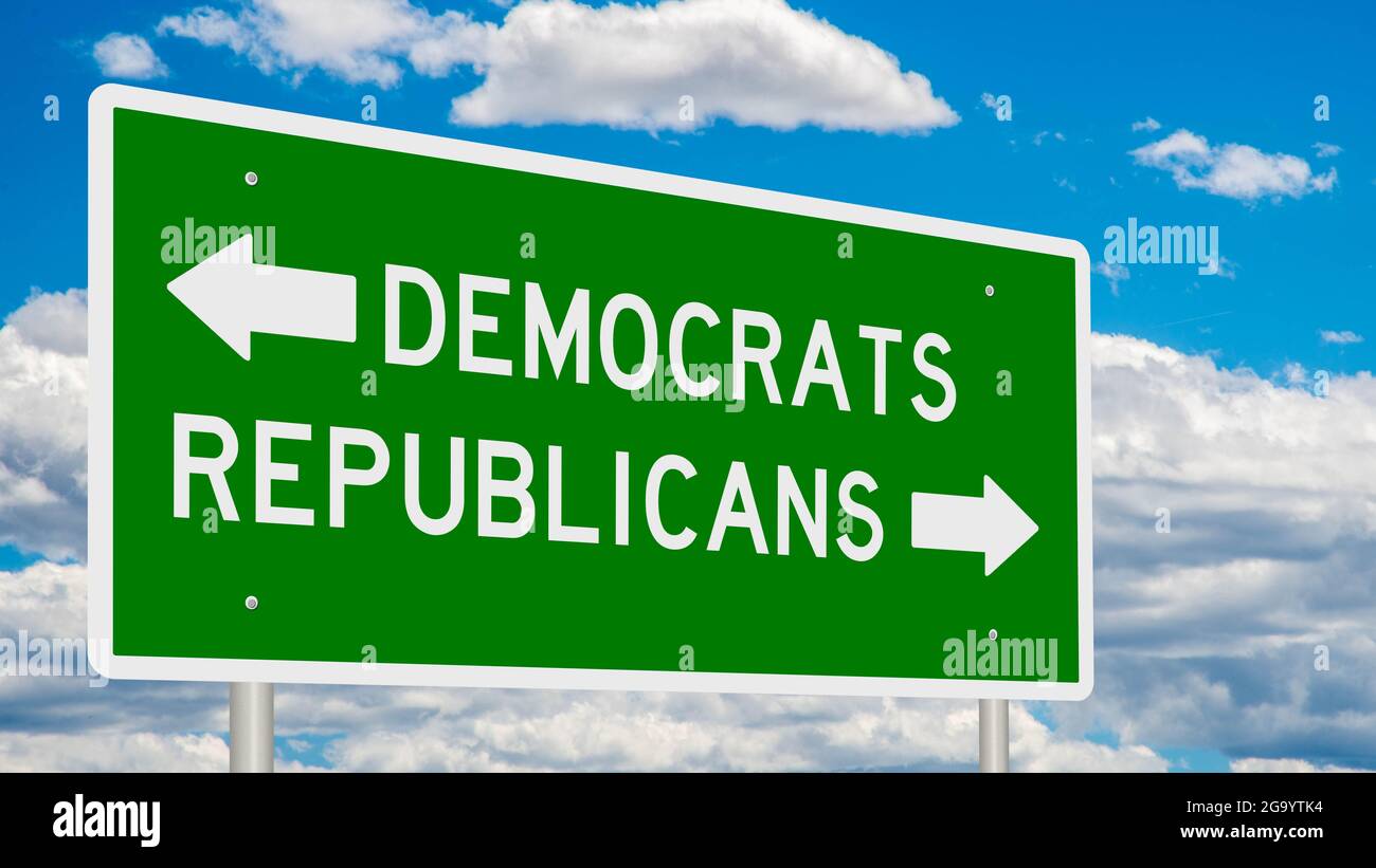 Republican democrat road sign hi-res stock photography and images - Alamy