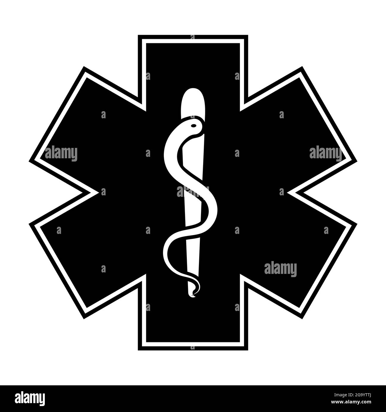 Life star medical snake. Medical symbol of the emergency. Vector ...