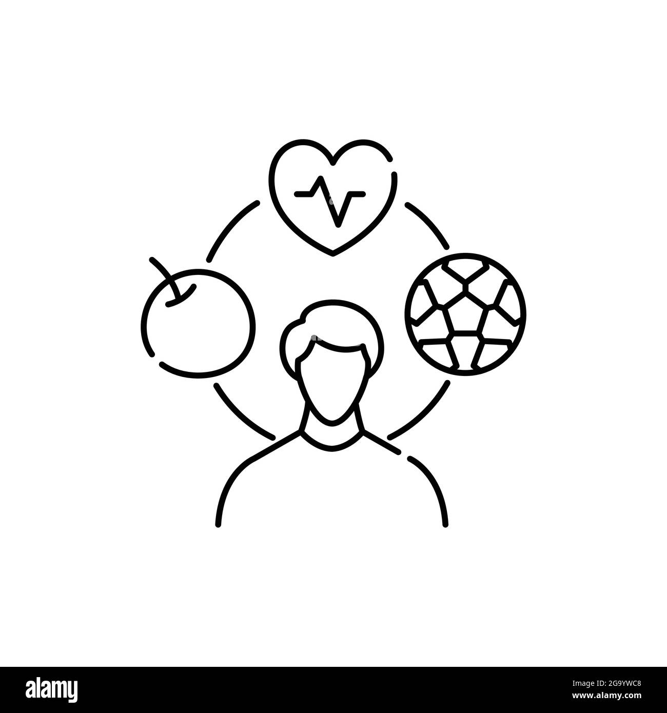 Comfortable lifestyle olor line icon. Life for yourself. Pictogram for ...